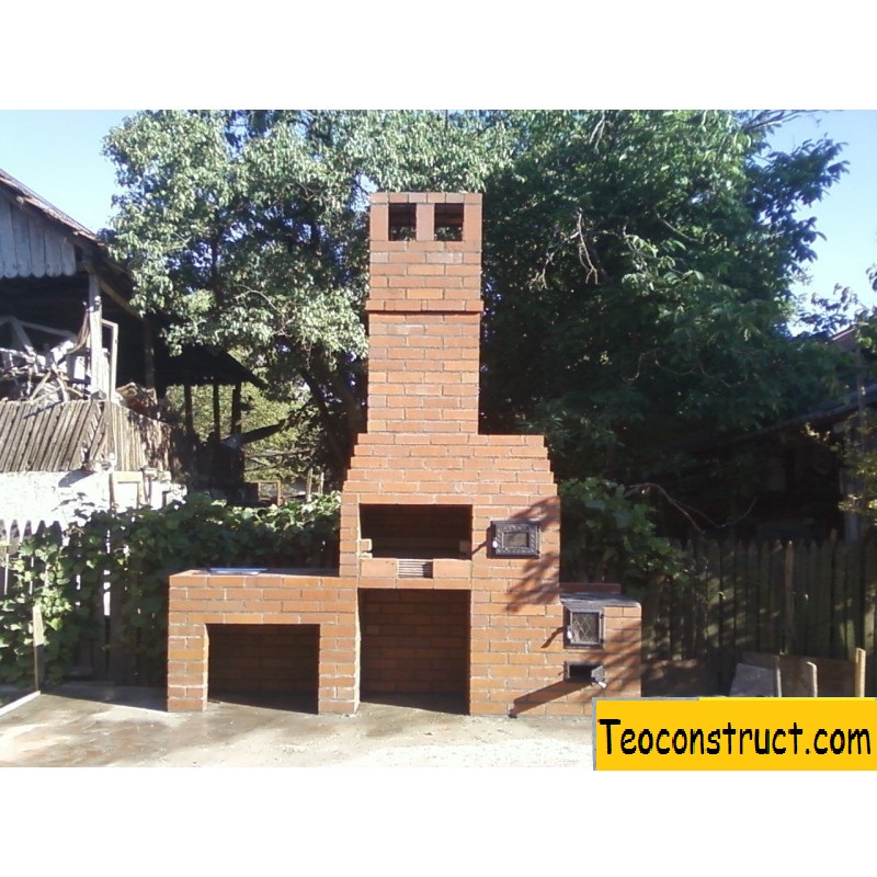 Gratar de gradina cu plita si cuptor Bacau | Foisoare din lemn, Garduri ...