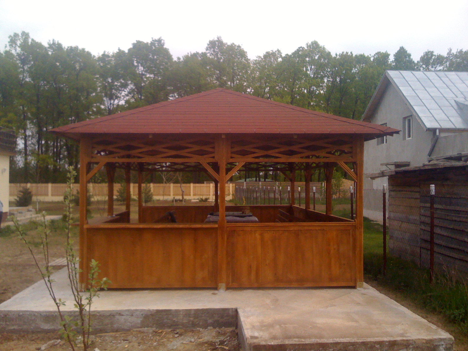 Foisor din lemn Olga | Foisoare din lemn, Garduri din lemn, Terase din lemn