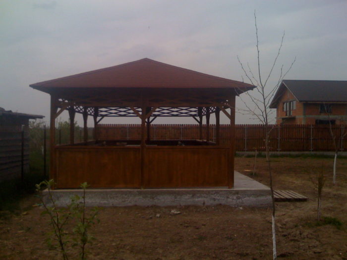 Foisor din lemn Olga | Foisoare din lemn, Garduri din lemn, Terase din lemn