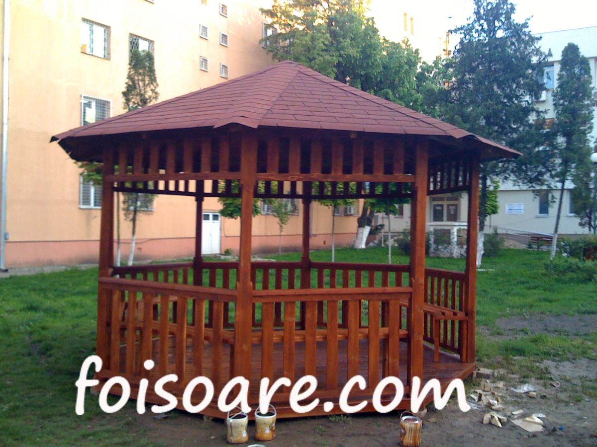 Foisor din lemn Mirel | Foisoare din lemn, Garduri din lemn, Terase din ...