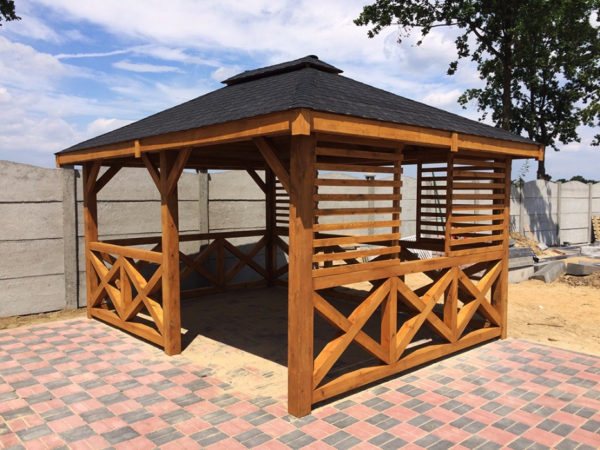 Foisor din lemn Violeta | Foisoare din lemn, Garduri din lemn, Terase ...