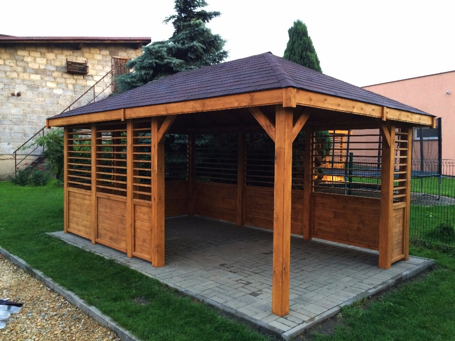 Foisor din lemn Roza | Foisoare din lemn, Garduri din lemn, Terase din lemn